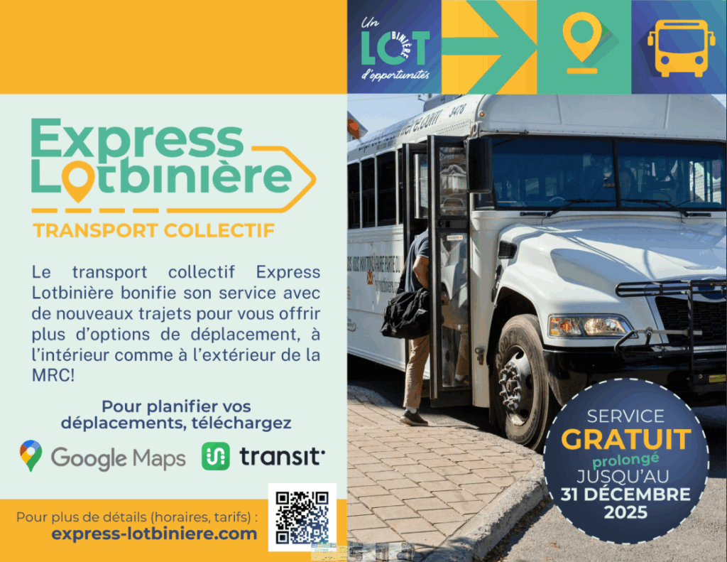 Municipalité d'Issoudun | TRANSPORT EN COMMUN L’EXPRESS LOTBINIÈRE 🚌